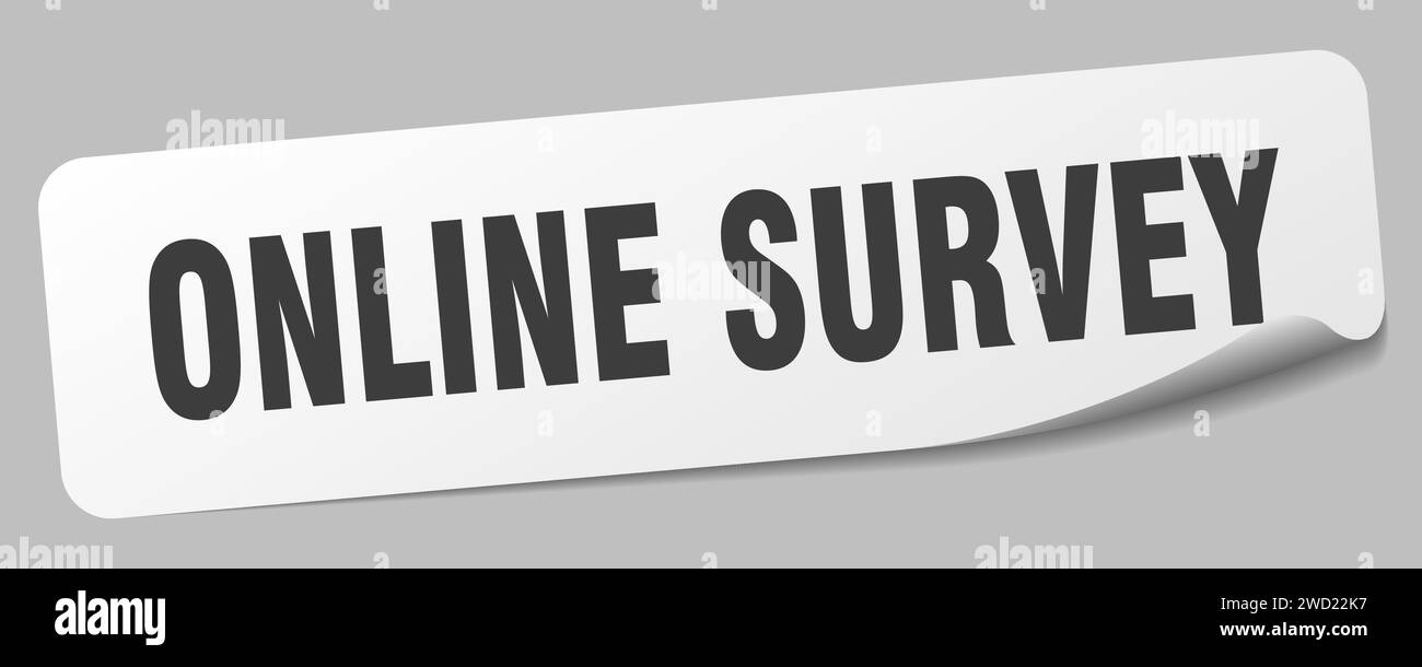 online survey sticker. online survey rectangular label isolated on ...