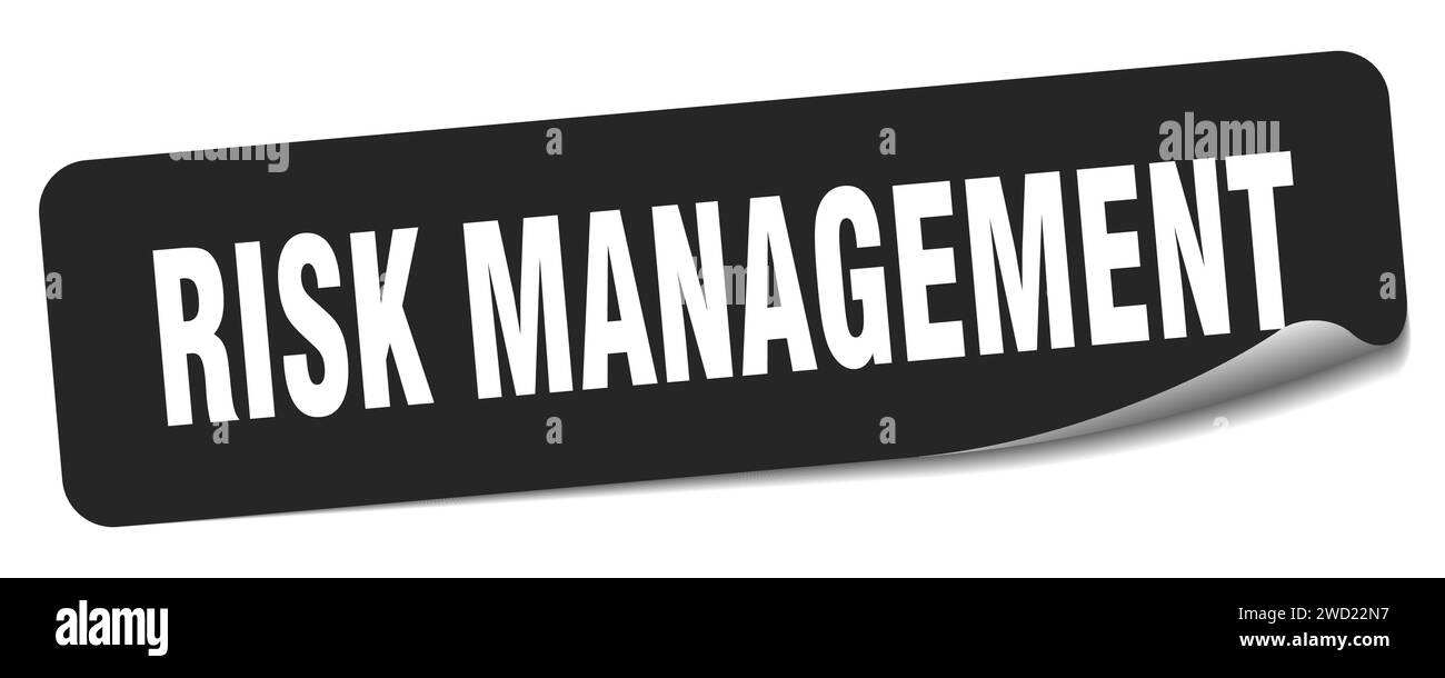 risk management sticker. risk management rectangular label isolated on ...