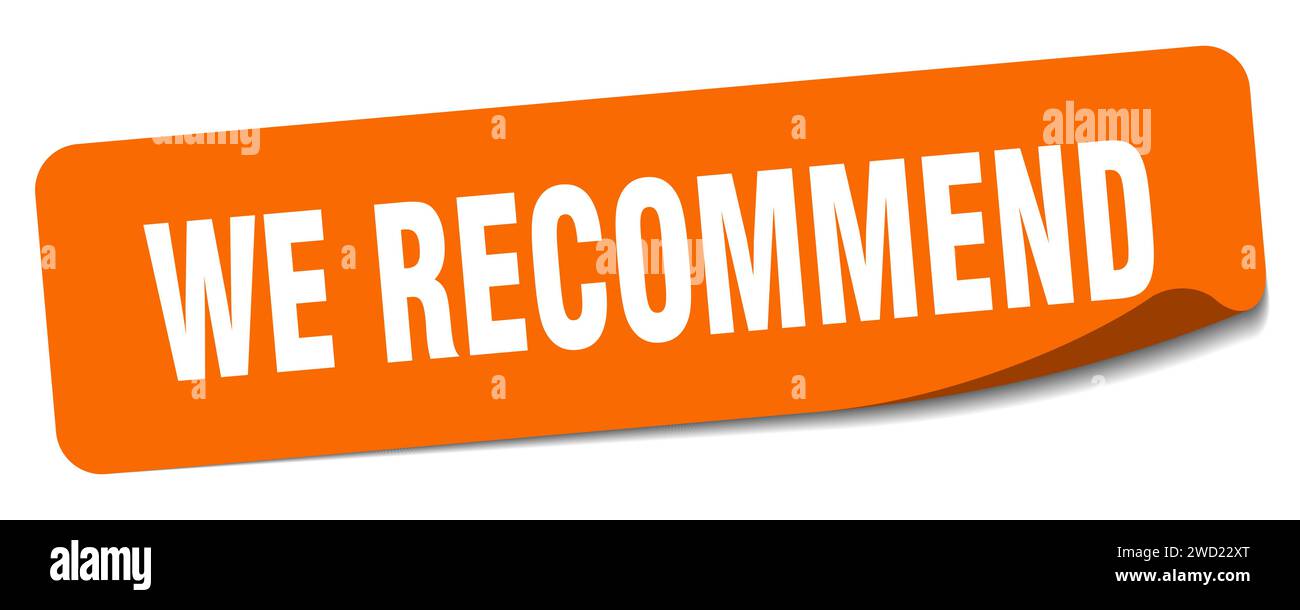 we recommend sticker. we recommend rectangular label isolated on white ...