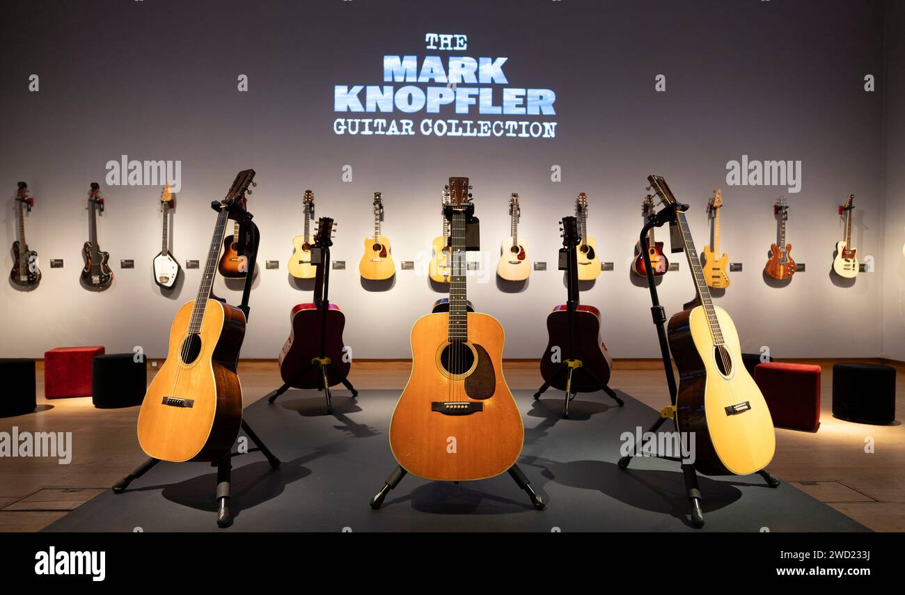 Christie's, London, UK. 18th Jan, 2024. Christie's will auction guitars ...