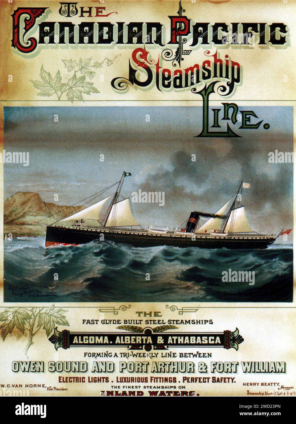 Canadian Pacific Steamship Line 1884 This oldest poster from 1884 ...