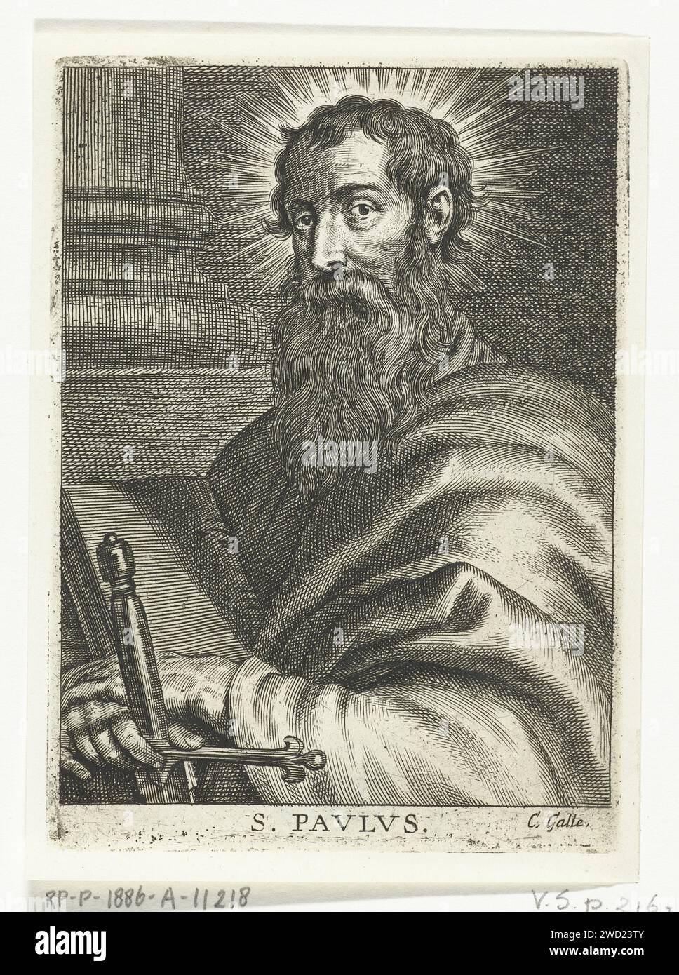 Saint Paul with sword, Schelte Adamsz. Bolswert, after Peter Paul ...