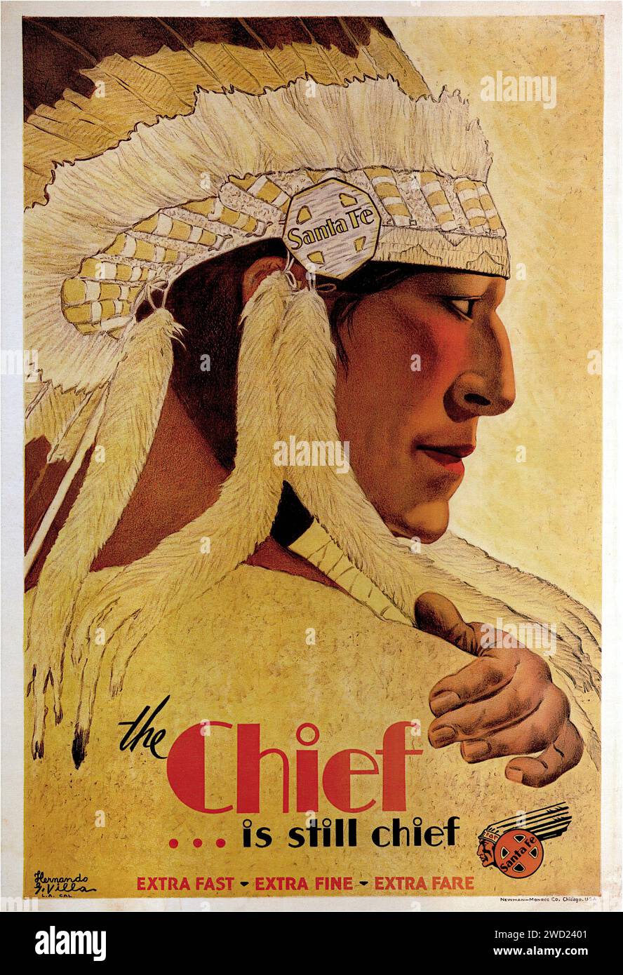 "The Chief is still Chief" A 1931 poster by Hernando Villa for the ...