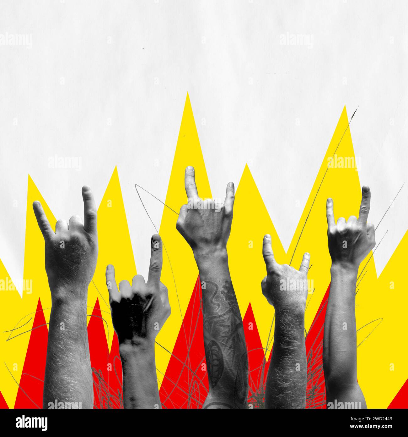 Poster for a rock music festival, celebrating the spirit and enthusiasm ...