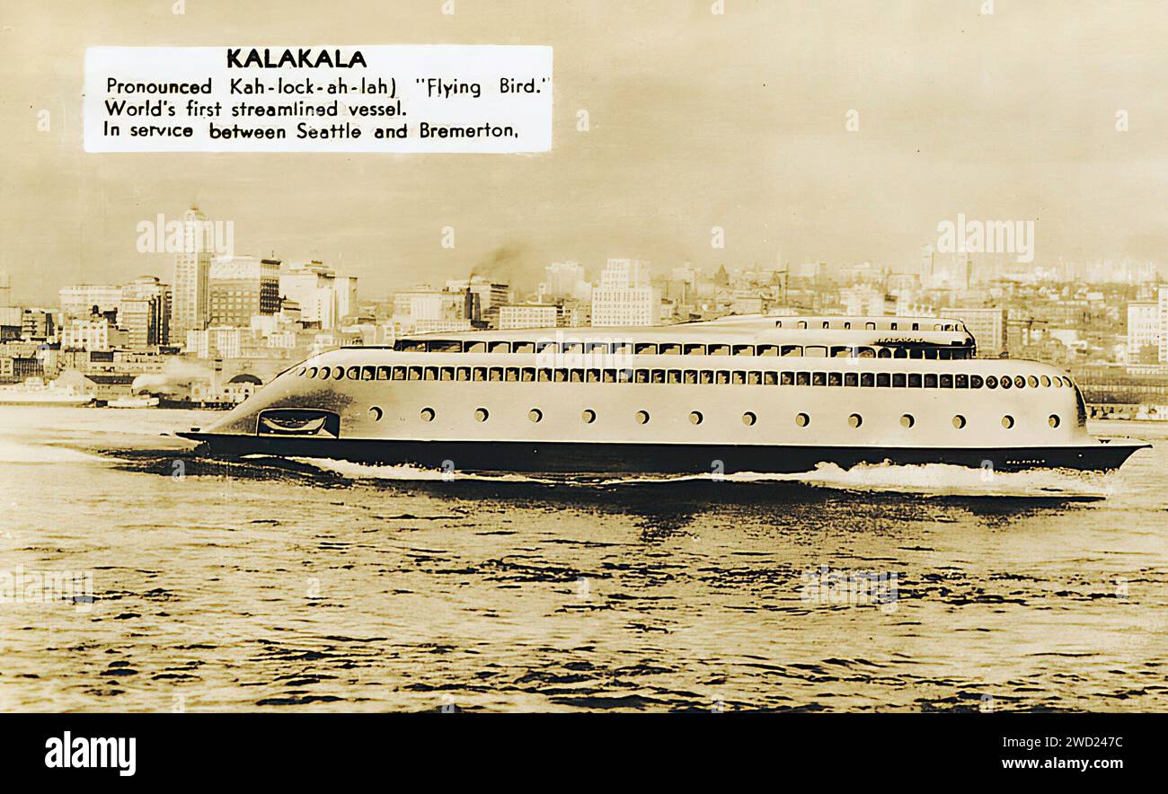 "Kalakala" - Image of the MV Kalakala, a notable ferry that operated in ...