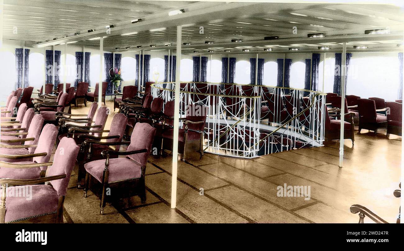 "Kalakala grand room (evergreenfleet.com)" This is a colorized ...