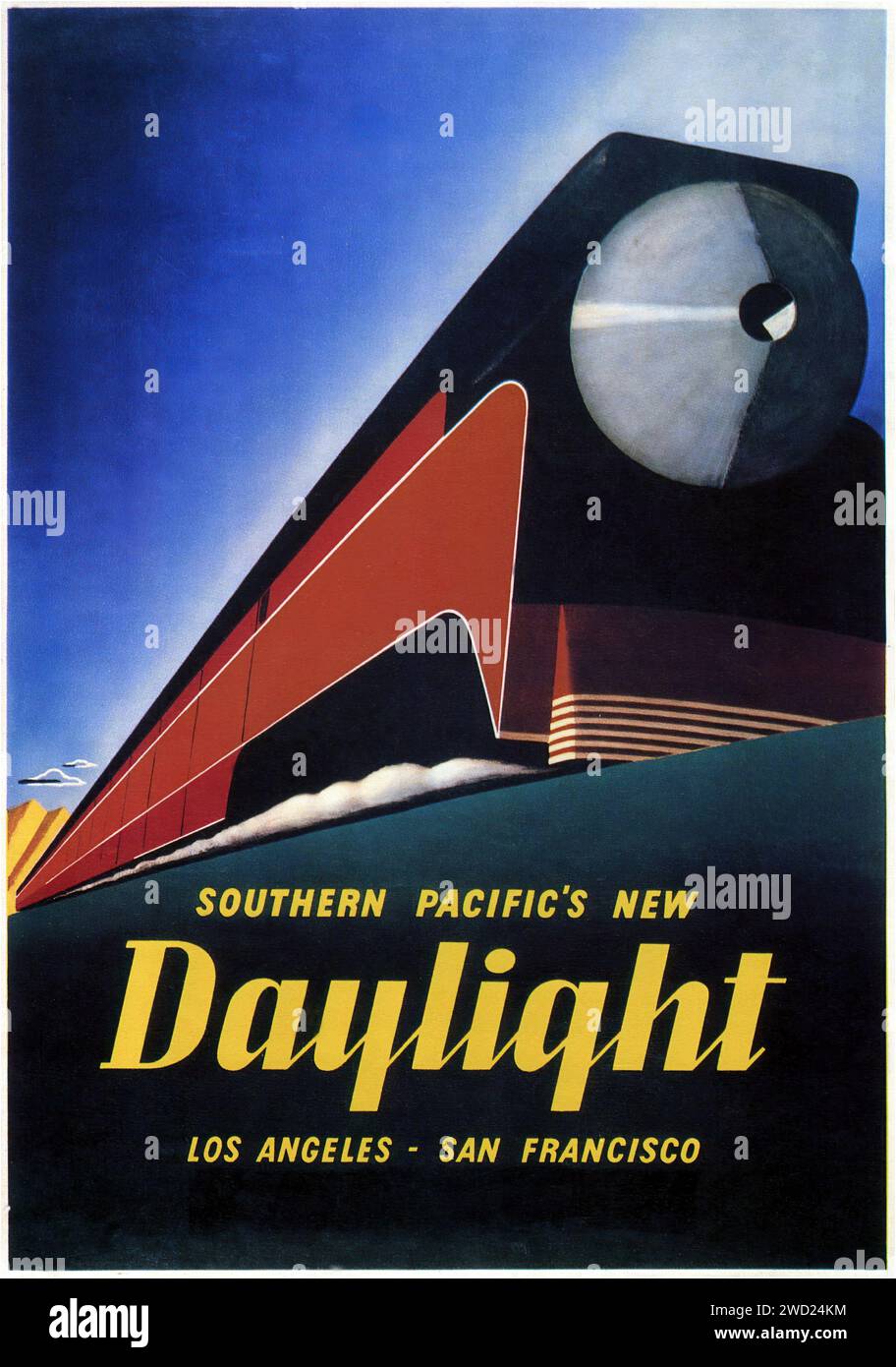"SOUTHERN PACIFIC'S NEW DAYLIGHT LOS ANGELES - SAN FRANCISCO" A poster ...