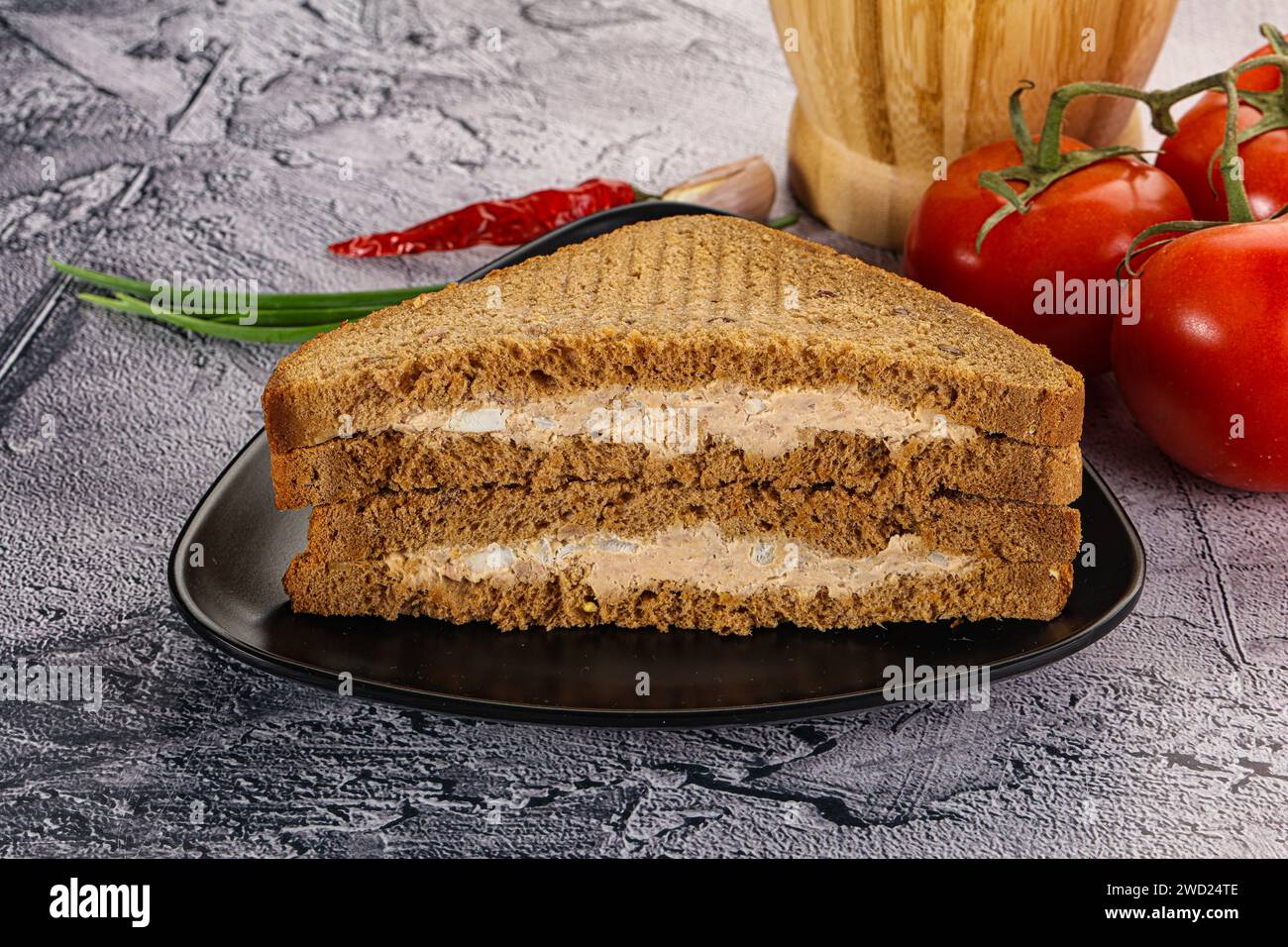 Club sandwich with canned Tuna fish Stock Photo - Alamy