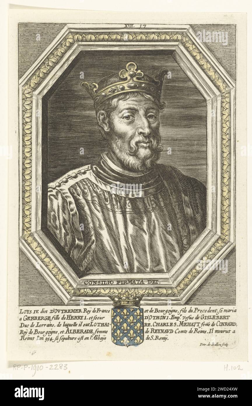 Portrait of King Louis IV of France, Pieter de Bailliu (I), After ...