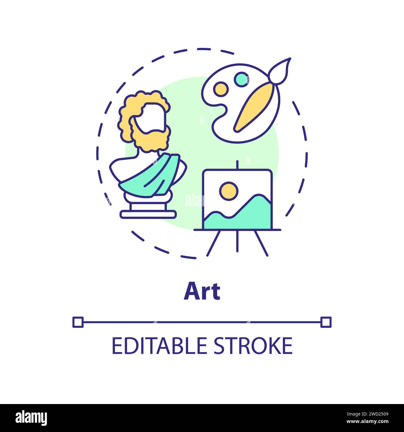 Thin line simple colorful art icon concept Stock Vector Image & Art - Alamy Thin line simple colorful art icon concept Stock Vector Image & Art - Alamy