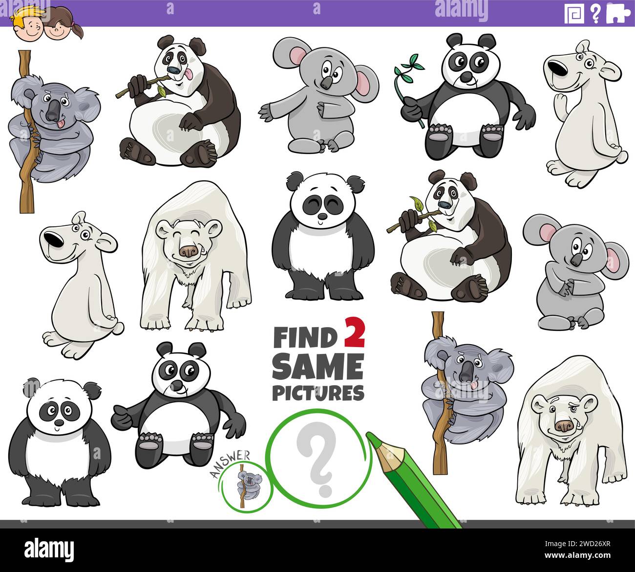 Bear pair Stock Vector Images - Alamy