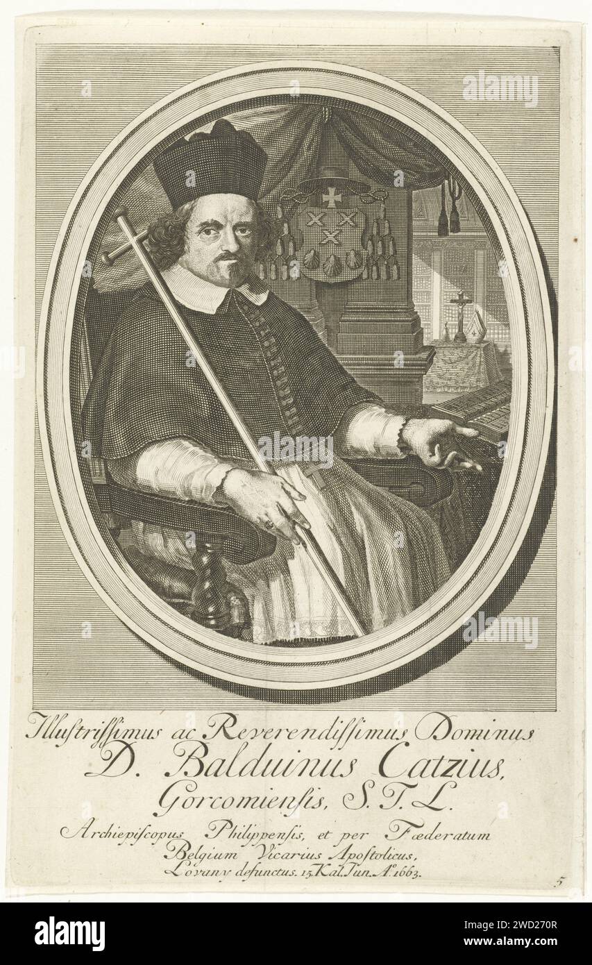 Portrait of Apostolic Vicar Balduinus Cats, François Van Bleyswijck ...