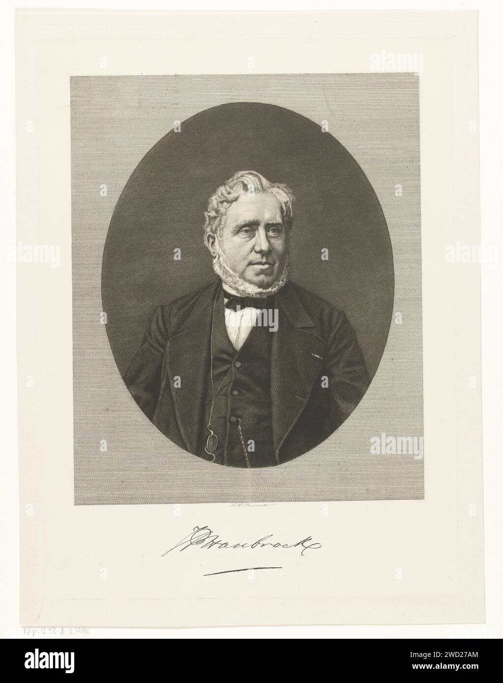 Portrait of Johannes Petrus Hasebroek, Friedrich Wilhelm Burmeister ...
