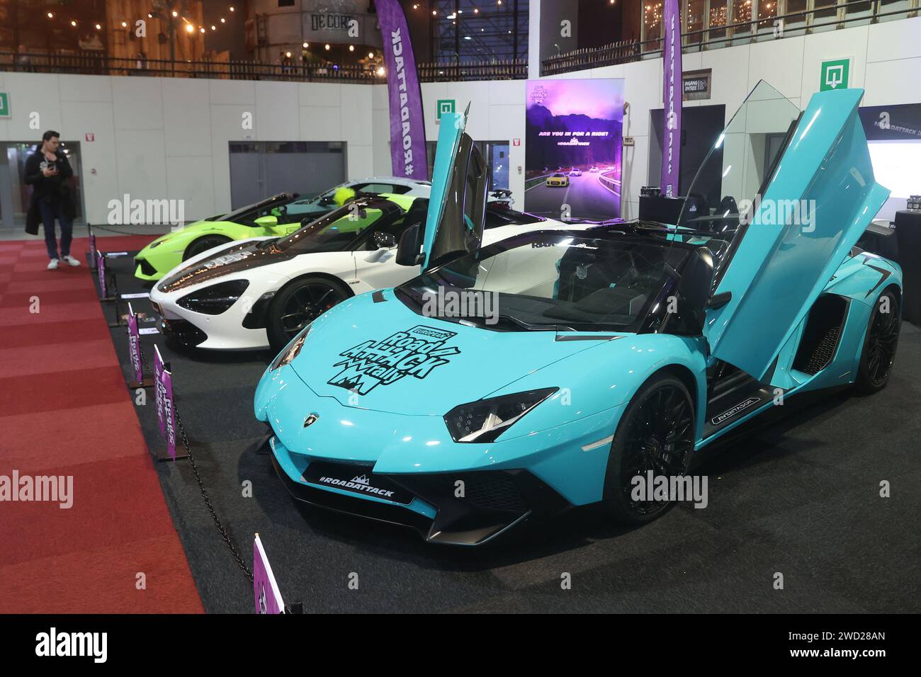 Brussels. 17th Jan, 2024. This photo taken on Jan. 17, 2024 shows cars ...