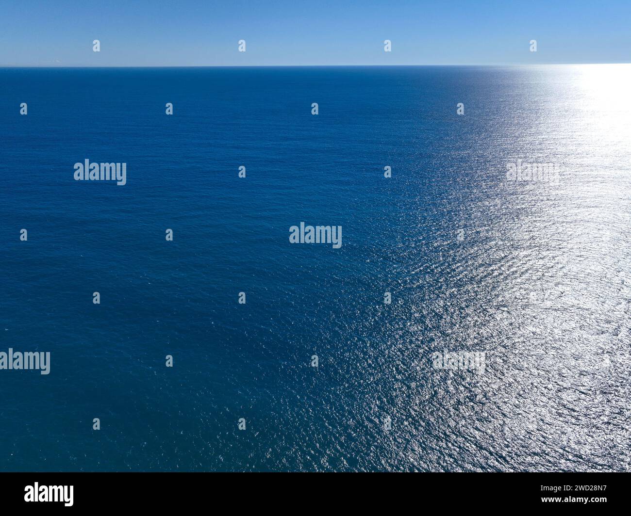 nature landscape clear sea on the horizon going into a cloudless sky ...