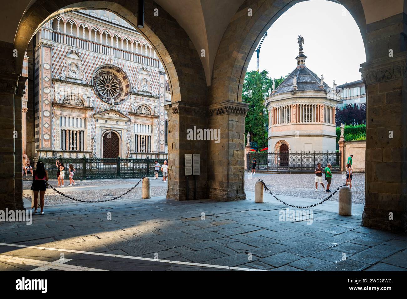 Bergamo, upper city. Between history and ancient monuments Stock Photo ...