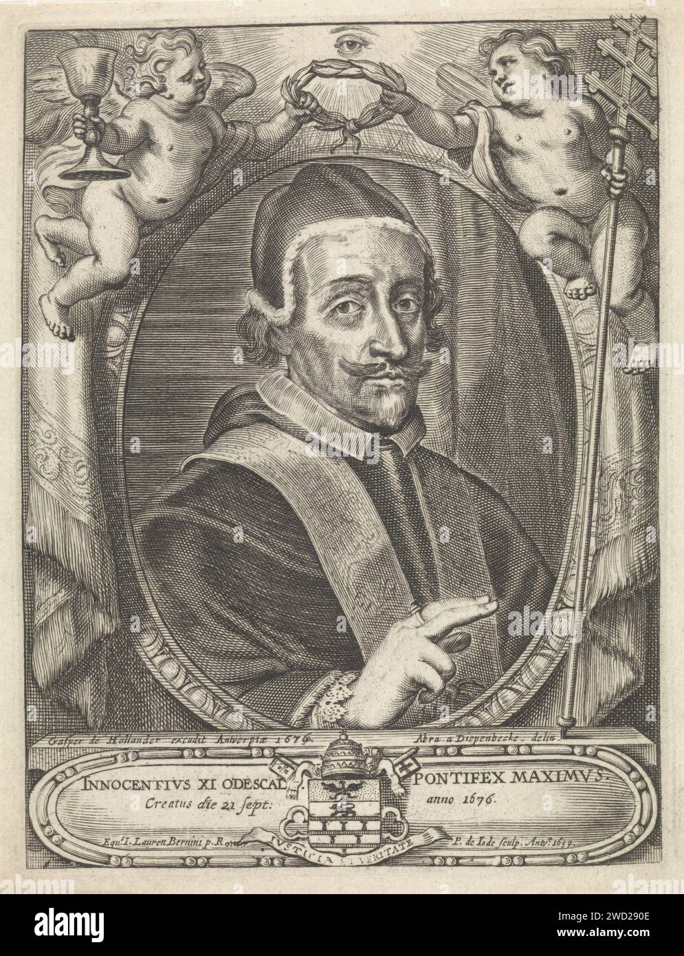 Portrait of Pope Innocent XI, Pieter de Jode (II), After Abraham van ...