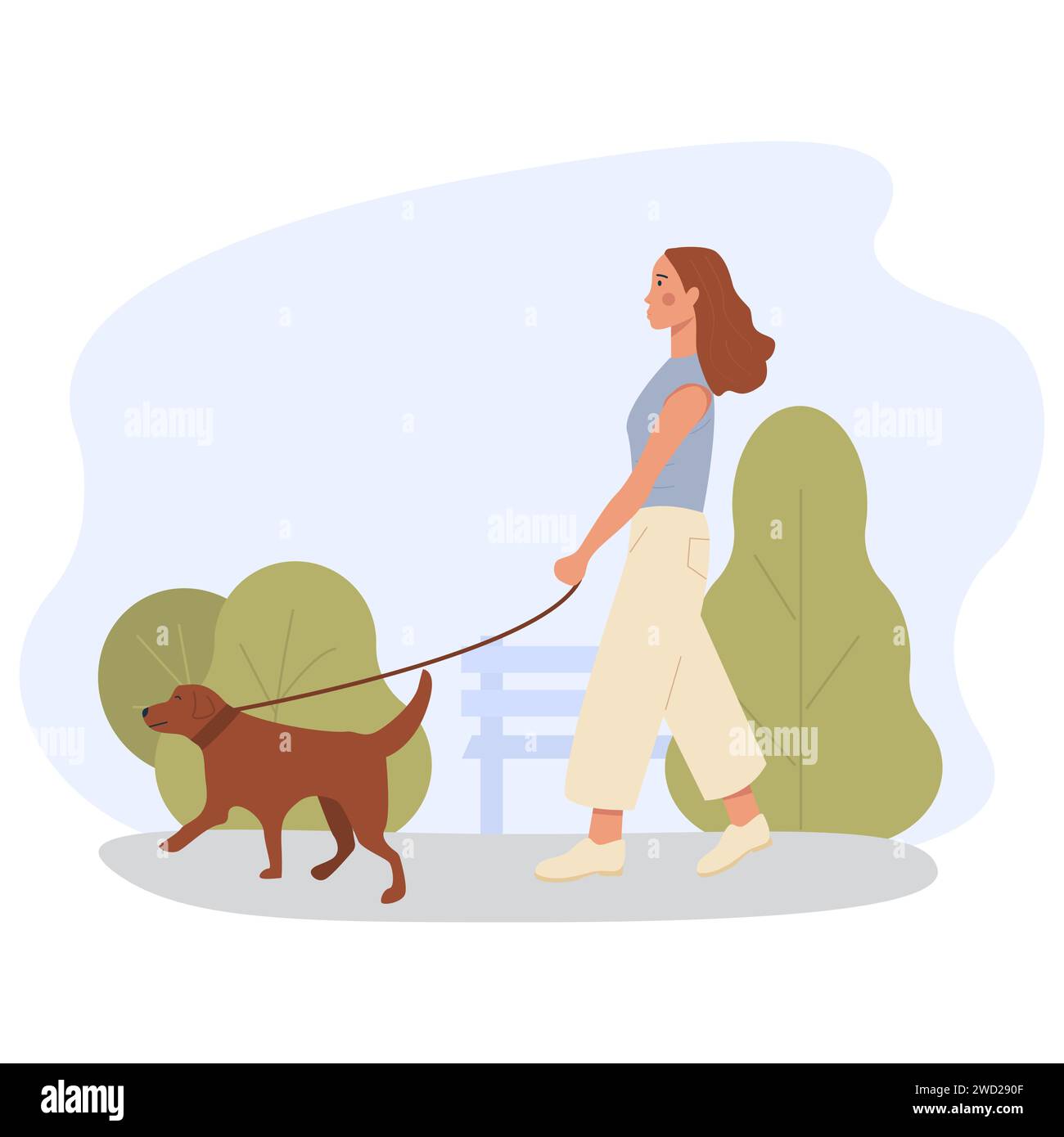 Female walker alone Stock Vector Images - Alamy