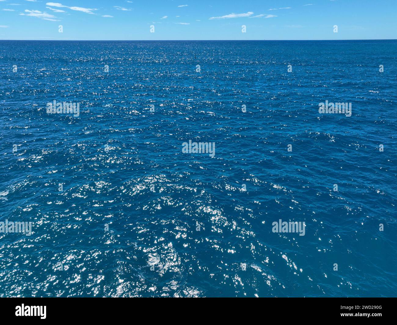 nature landscape clear sea on the horizon going into a cloudless sky ...