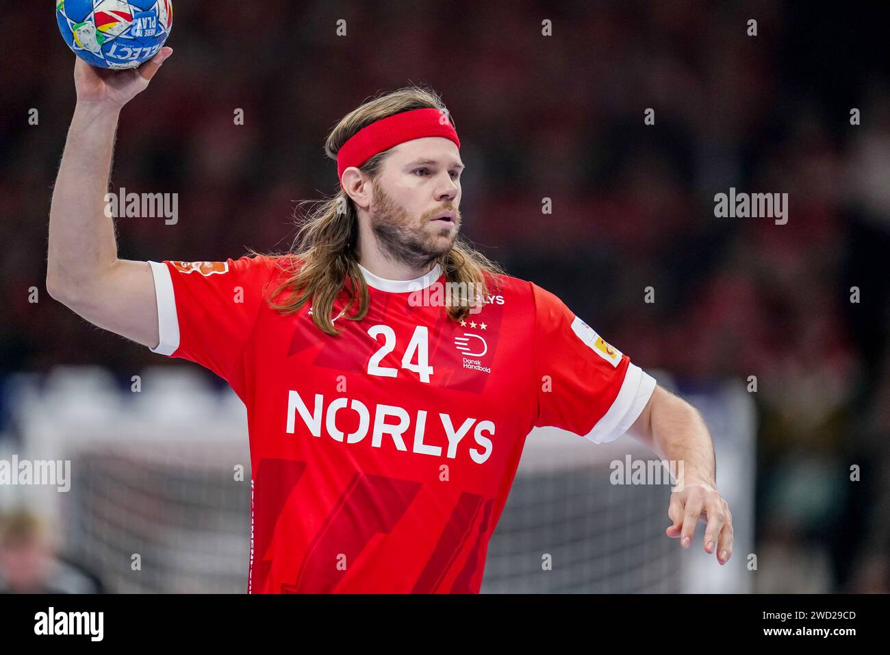Hamburg, Germany, January 17, 2024, Mikkel Hansen of Denmark during the ...
