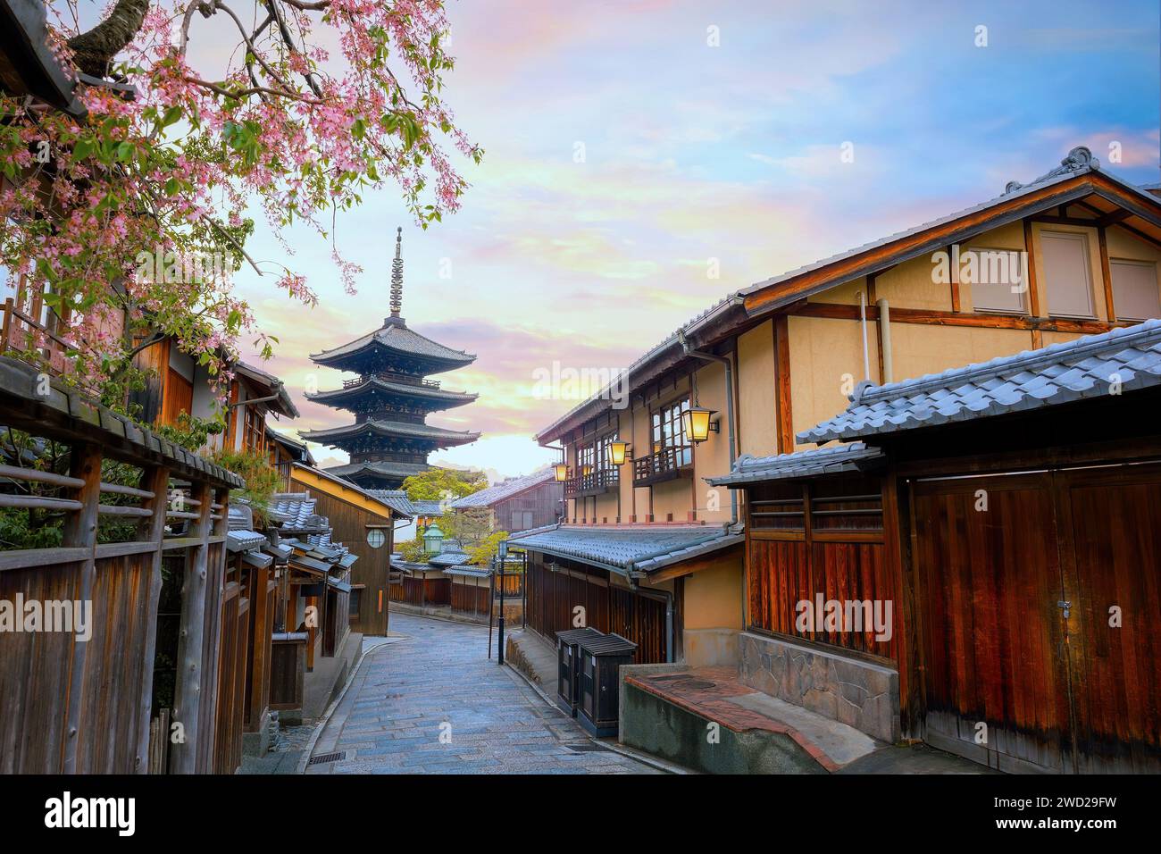 Kyoto, Japan - April 6 2023: The Yasaka Pagoda known as Tower of Yasaka ...