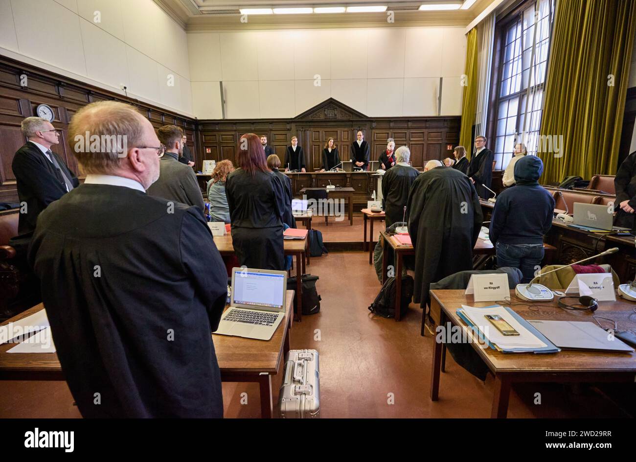 18 January 2024, Hamburg: Sonja Boddin (M), presiding judge, other ...