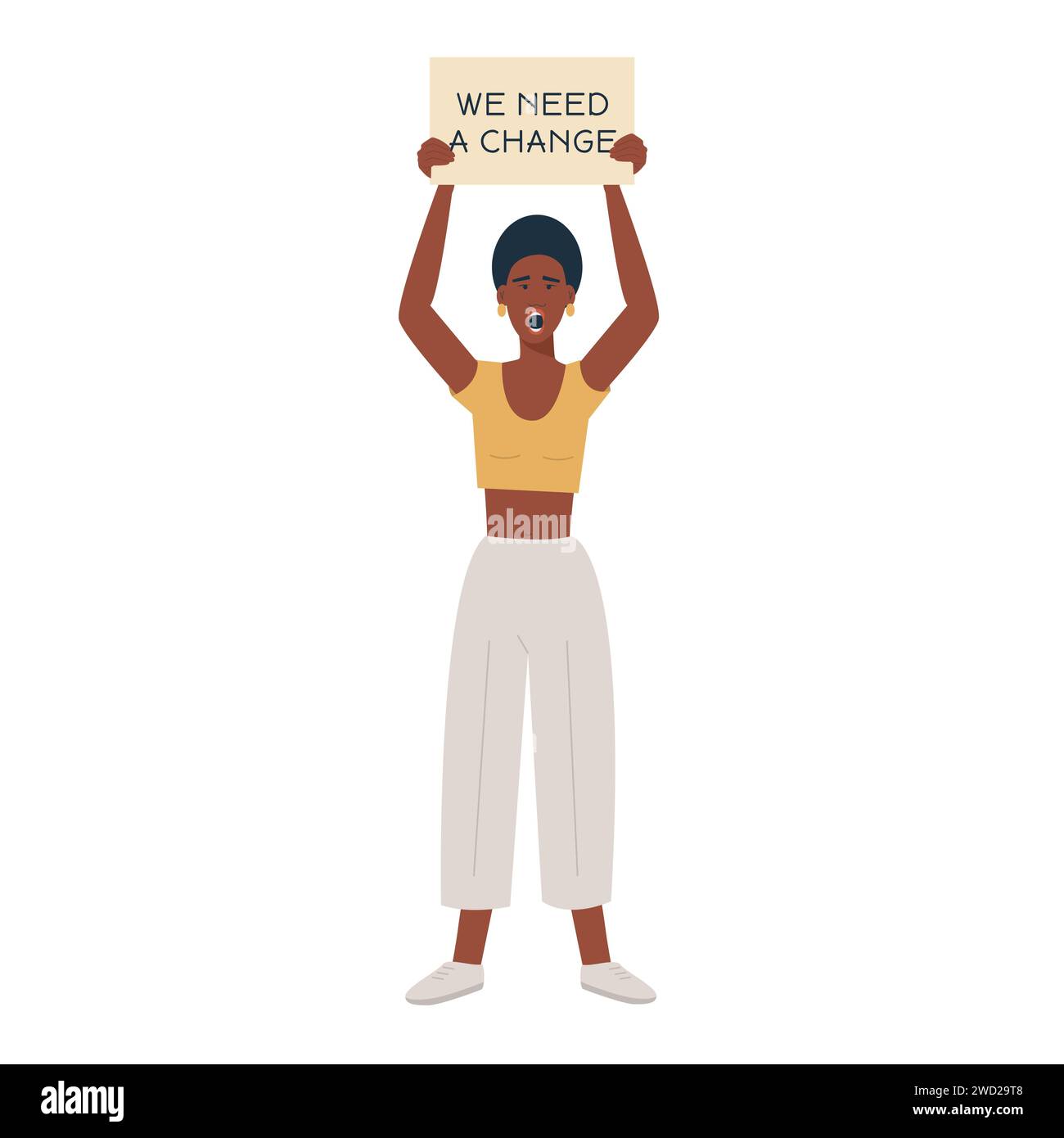 We need a change protest Stock Vector Images - Alamy