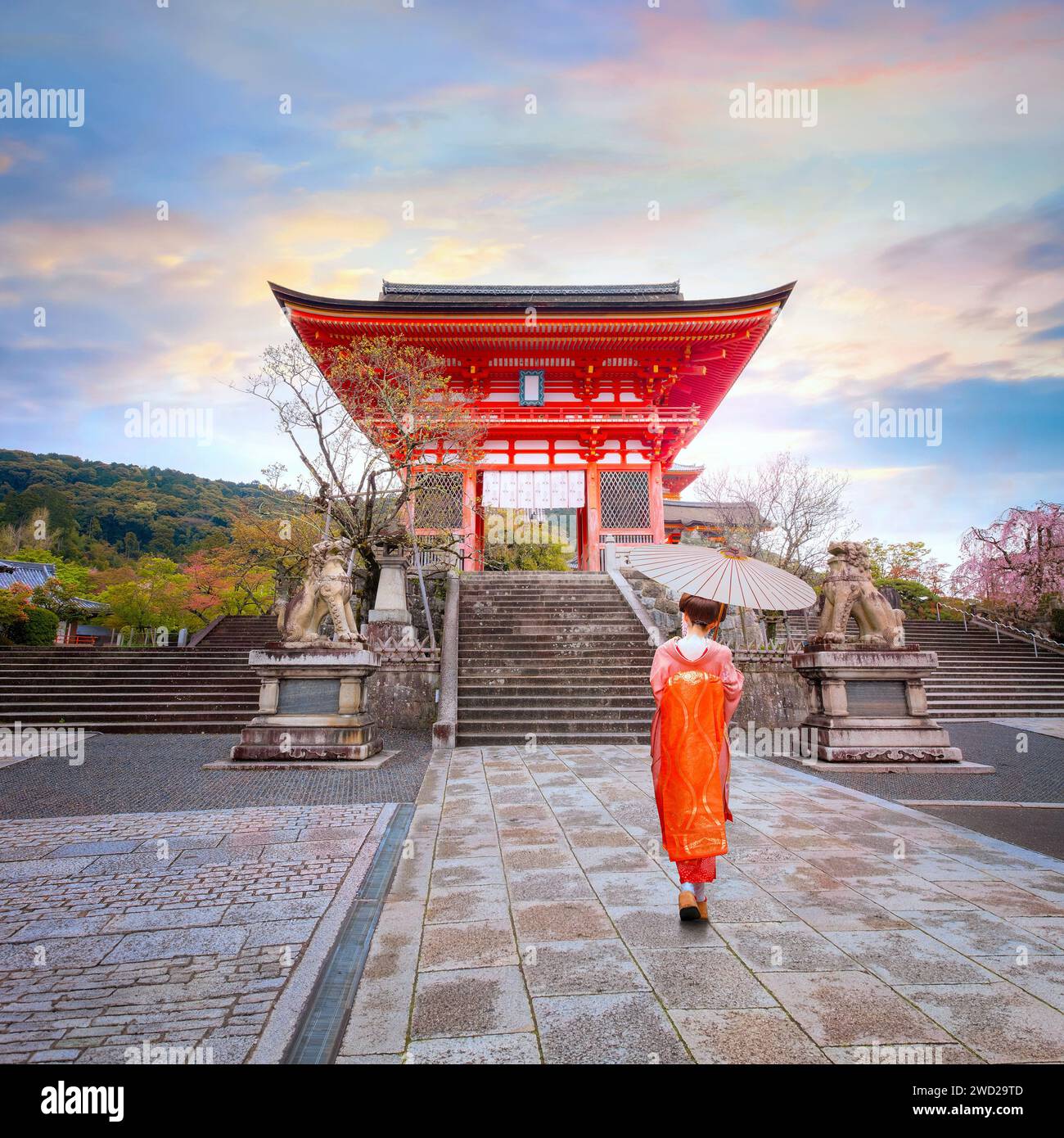 Kyoto, Japan - April 6 2023: Kiyomizu-dera is a Buddhist temple located ...