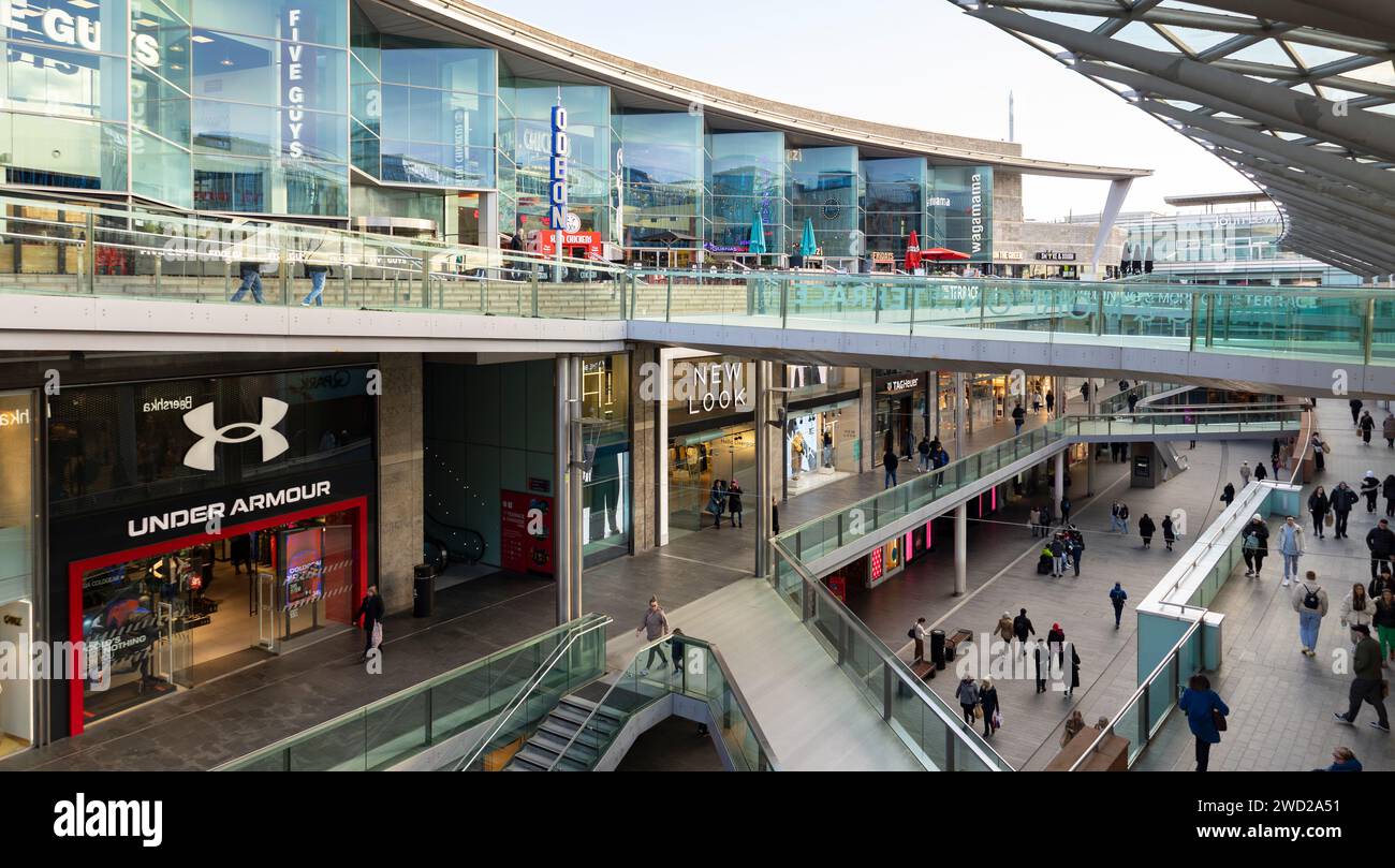 Liverpool, united kingdom January, 17, 2024 Centre of Liverpool One on ...