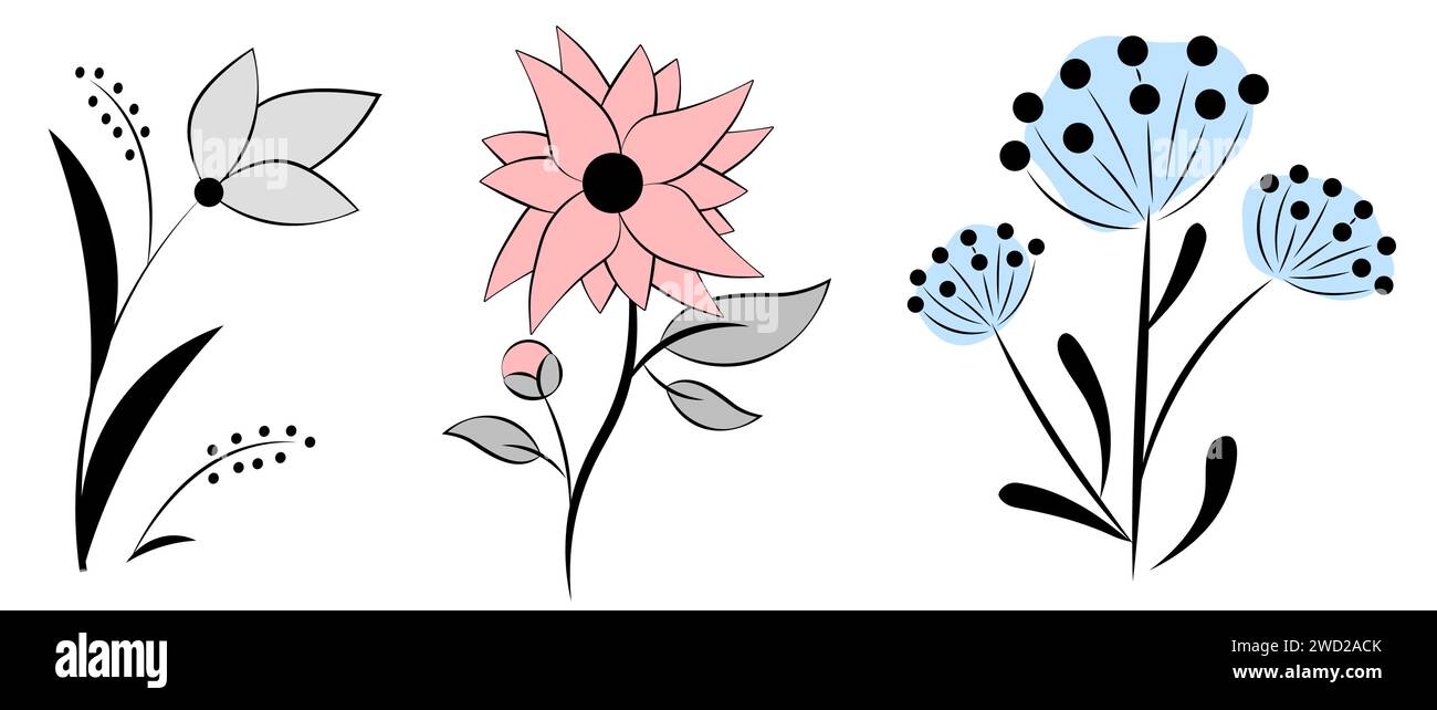 Black background herb Stock Vector Images - Alamy