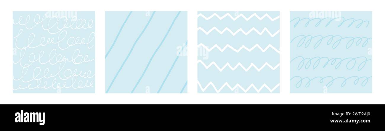 Simple Geometric Hand Drawn Irregular Patterns.Cute Colored Doodle ...