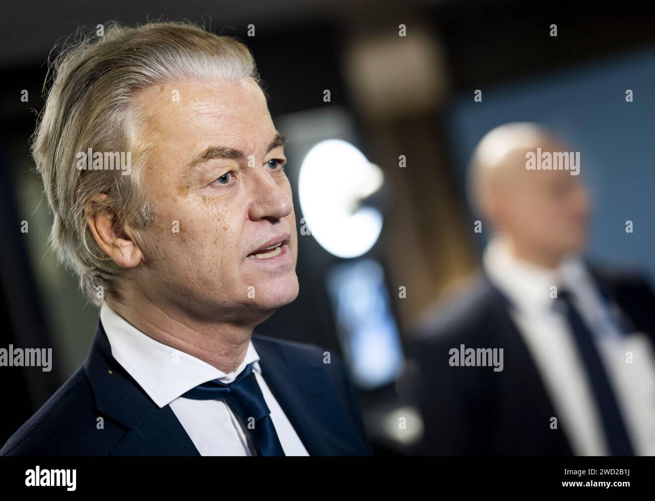 THE HAGUE - Geert Wilders (PVV) arrives for a conversation with ...
