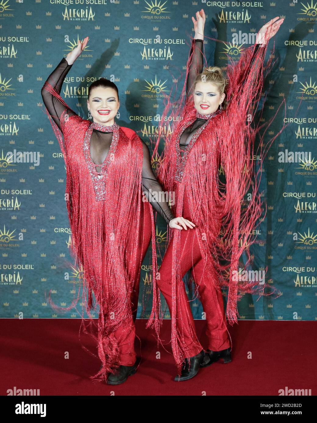 London, UK. 17th Jan, 2024. Chloe and Tabitha Tingey arriving for the ...