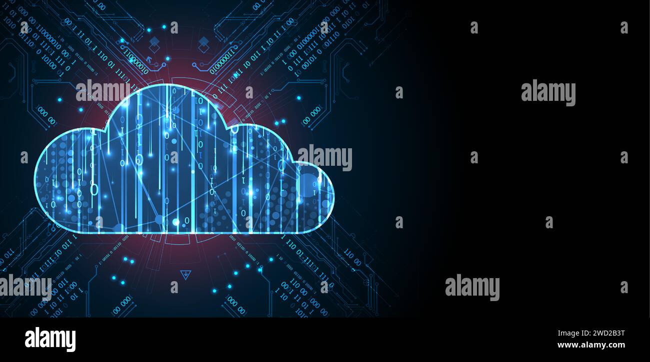 Cloud computing concept.Abstract connection technology background. Hand ...