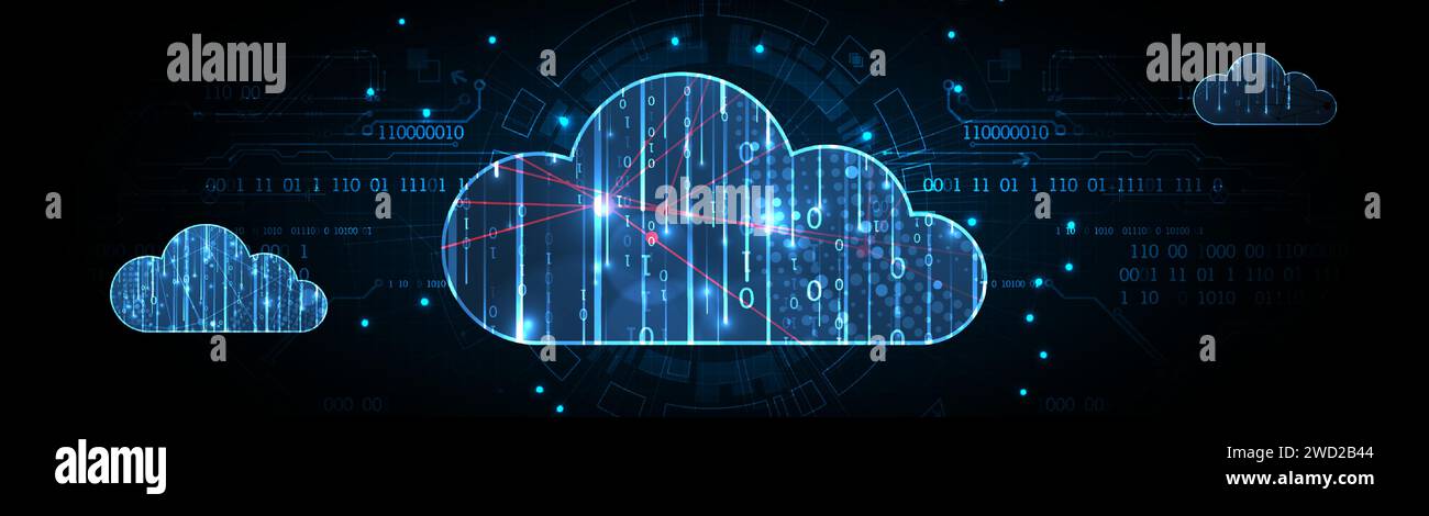 Cloud computing concept.Abstract connection technology background. Hand ...