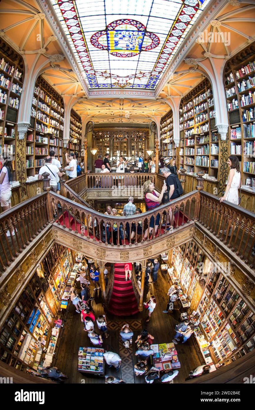 PORTO, Lello Bookstore Stock Photo - Alamy