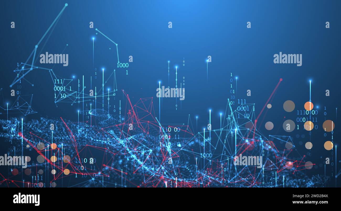 Big Data. Abstract digital futuristic vector illustration on technology background. Data mining ...