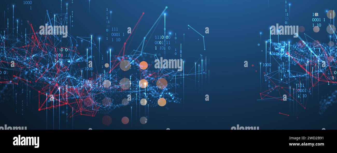 Big Data. Abstract digital futuristic vector illustration on technology background. Data mining ...