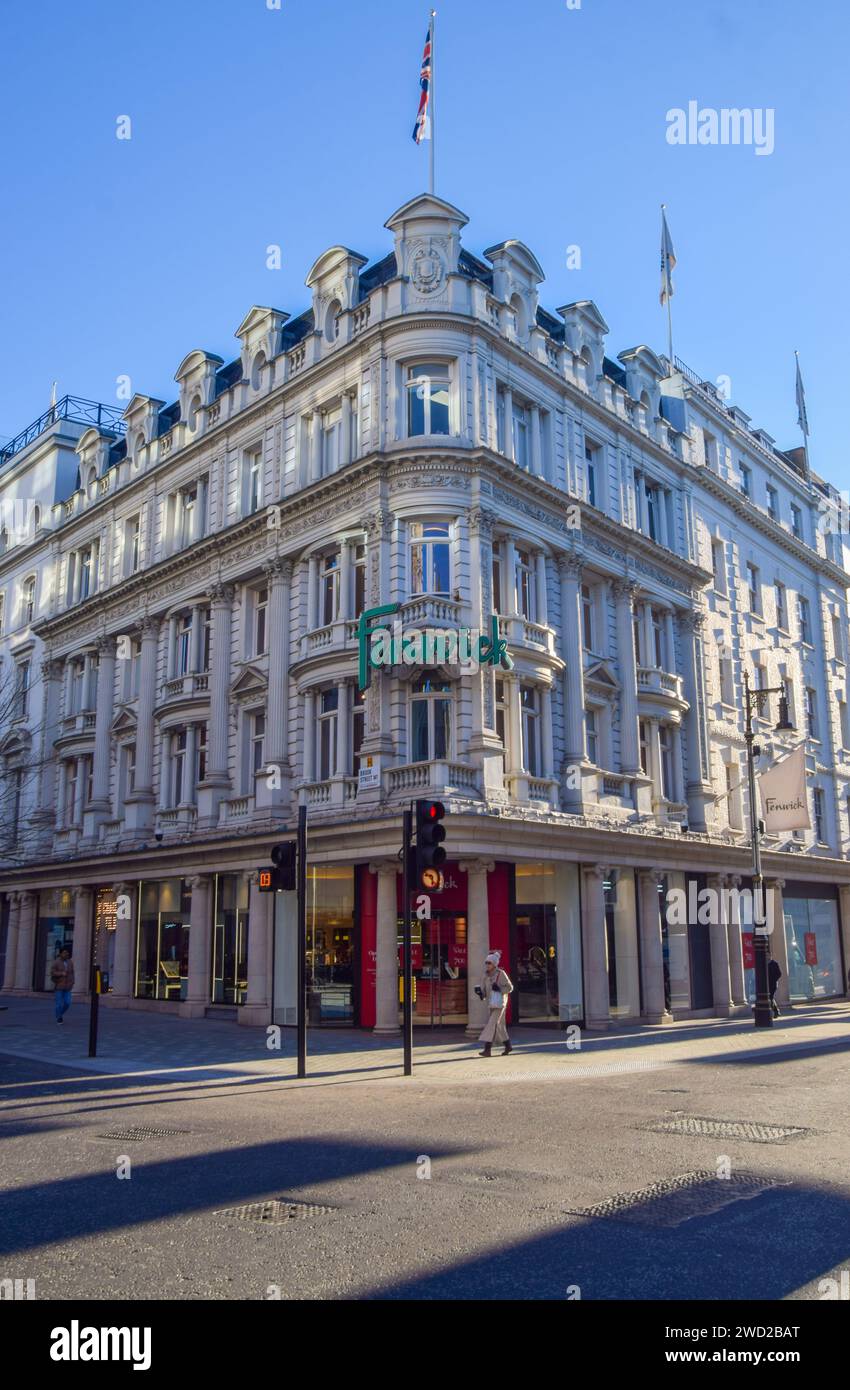 London, UK. 18th January 2024. Exterior view of Fenwick in New Bond ...