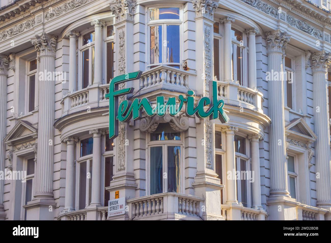 London, UK. 18th January 2024. Exterior view of Fenwick in New Bond ...