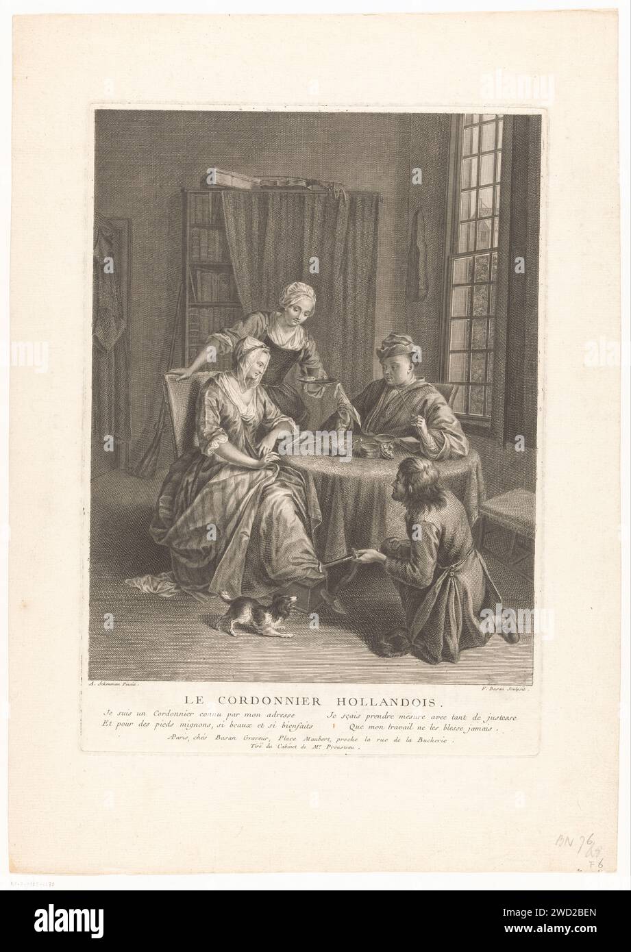 Dutch shoemaker, Pierre François Basan, After Aert Schouman, 1733 ...
