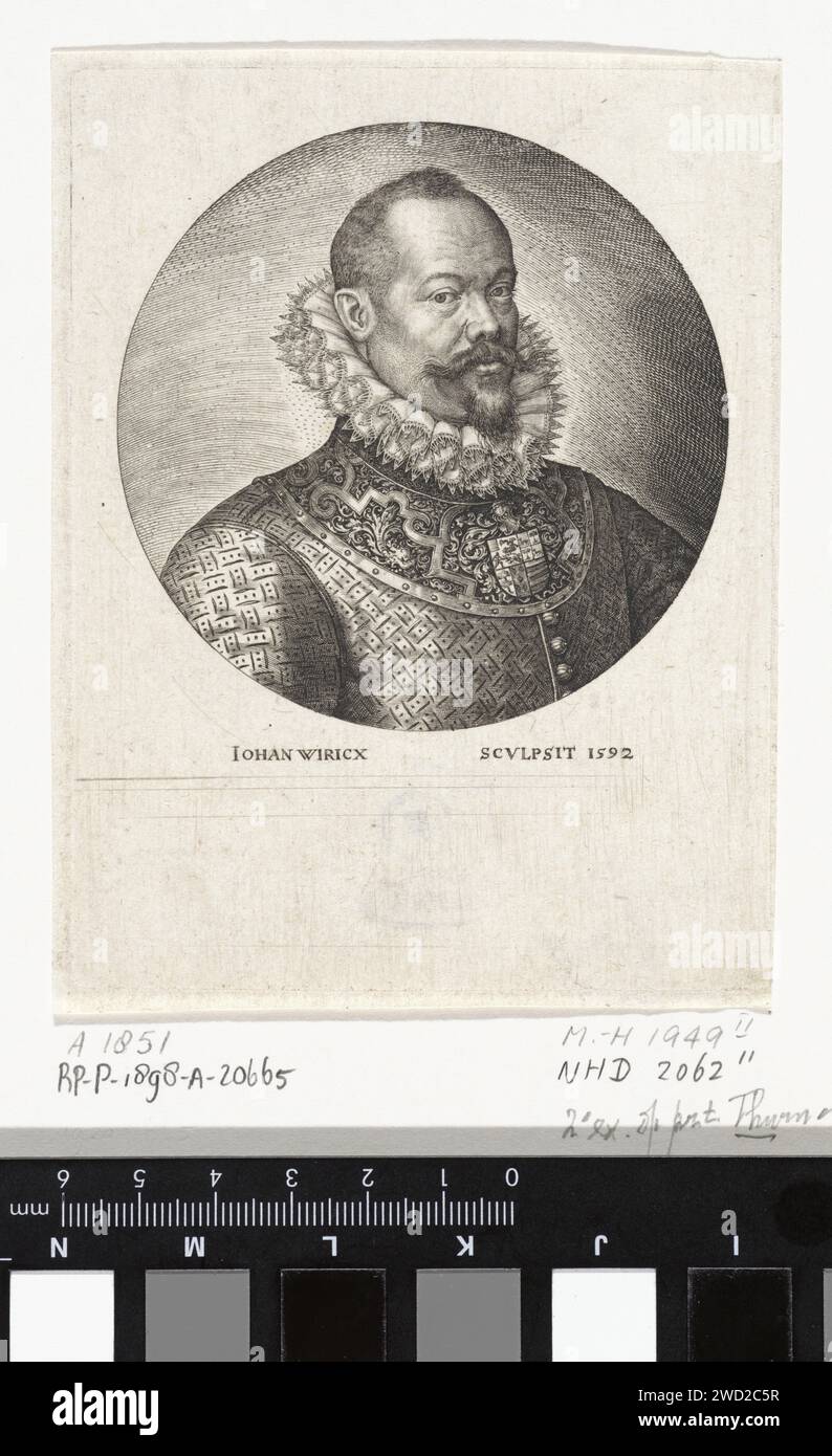 Portrait of Maximilian de Hennin, Count of Bossu, Johannes Wierix, 1592 ...