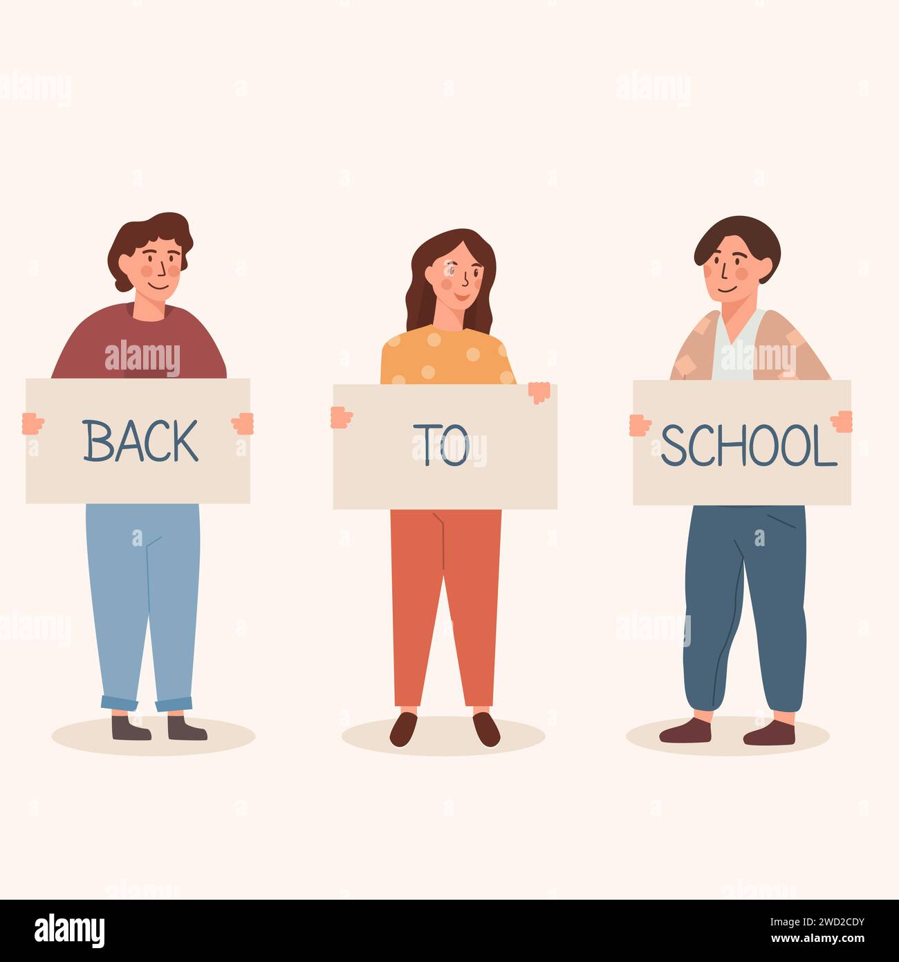Back to school concept, caucasian children - schoolboys and schoolgirls ...