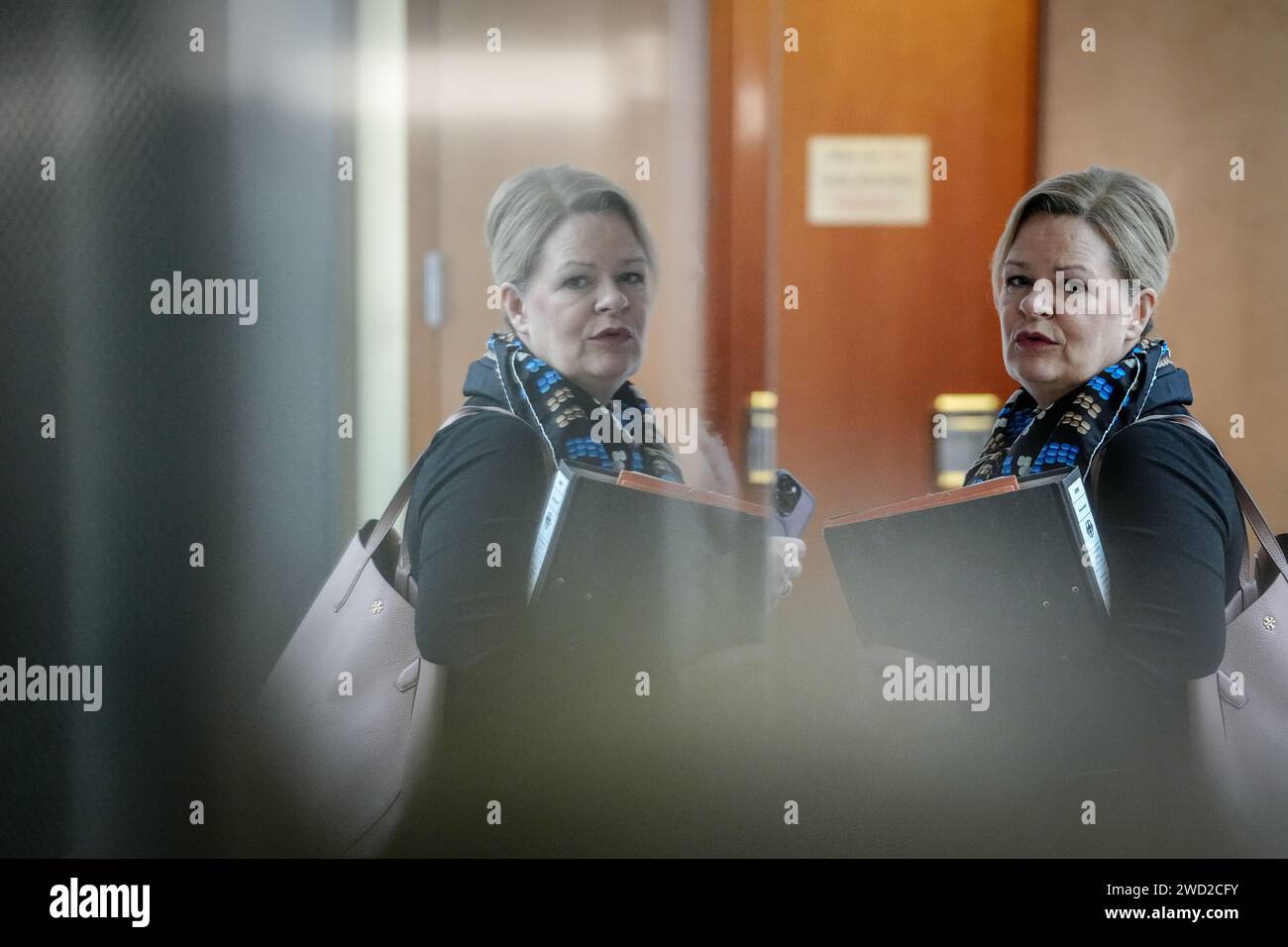 Berlin, Germany. 18th Jan, 2024. Nancy Faeser (SPD), Federal Minister ...