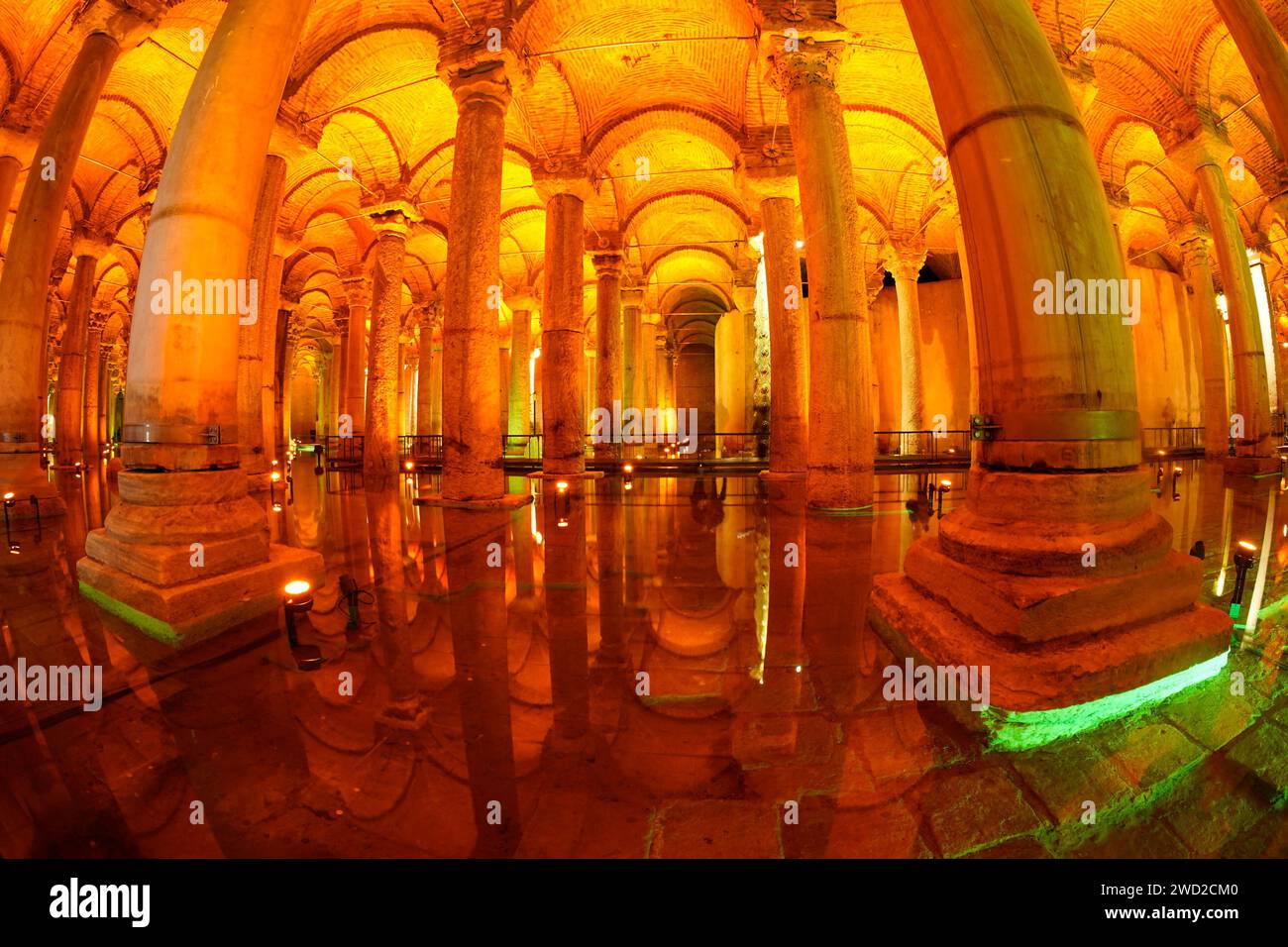 ISTANBUL, TURKEY - JANUARY 9, 2024: Basilica Cistern of Istanbul, the ...
