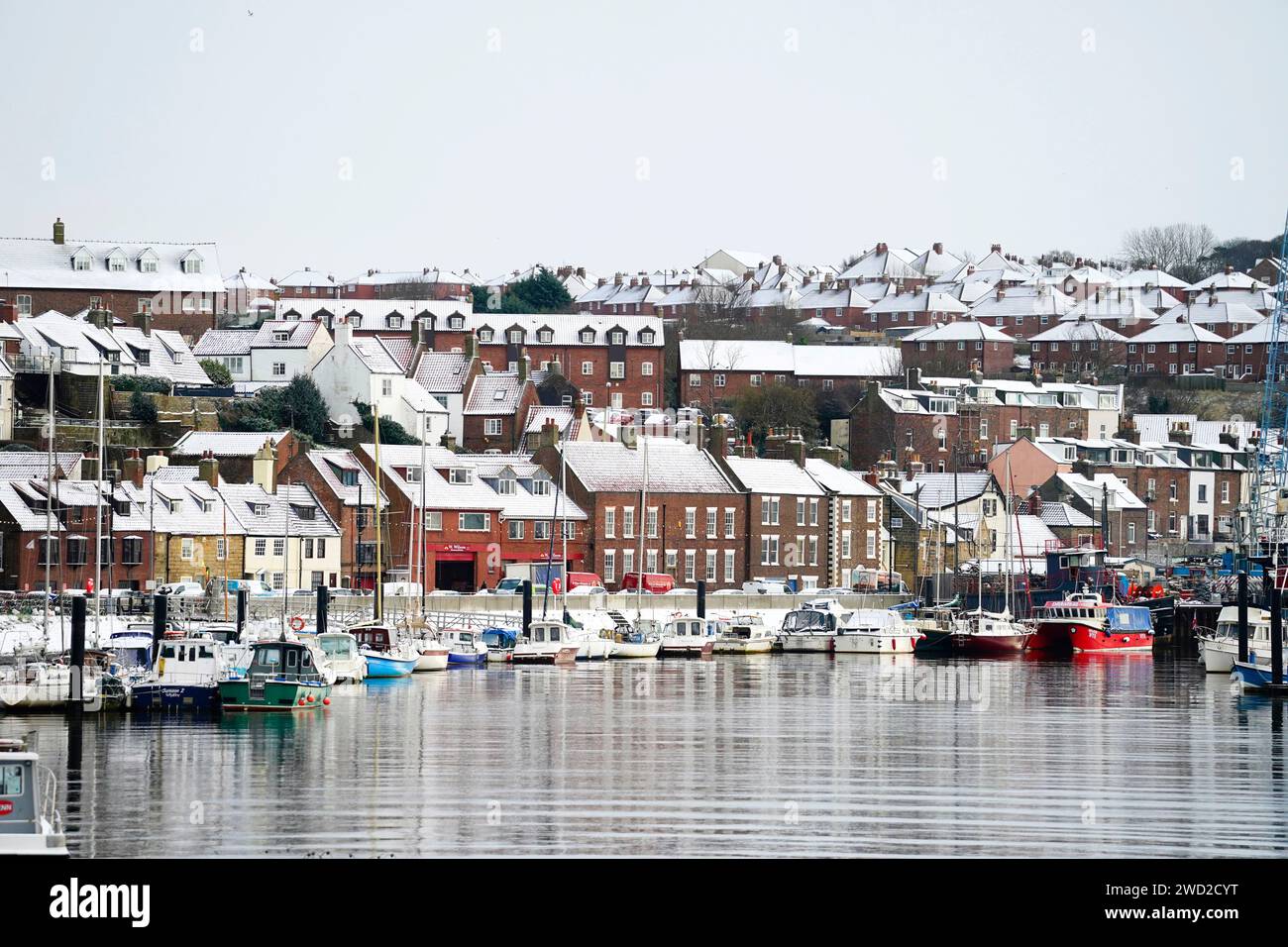 Snowy roads in Whitby. Hundreds of schools are shut, some for a fourth ...
