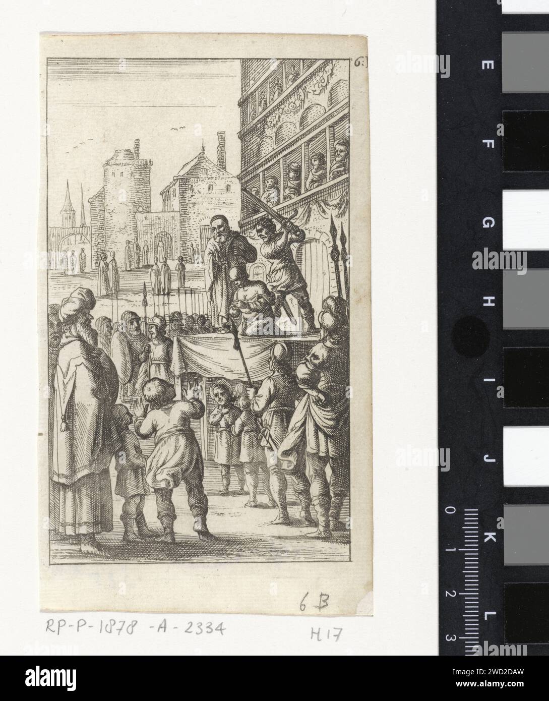 Execution of a convicted person on a scaffold, Abraham Dircksz ...