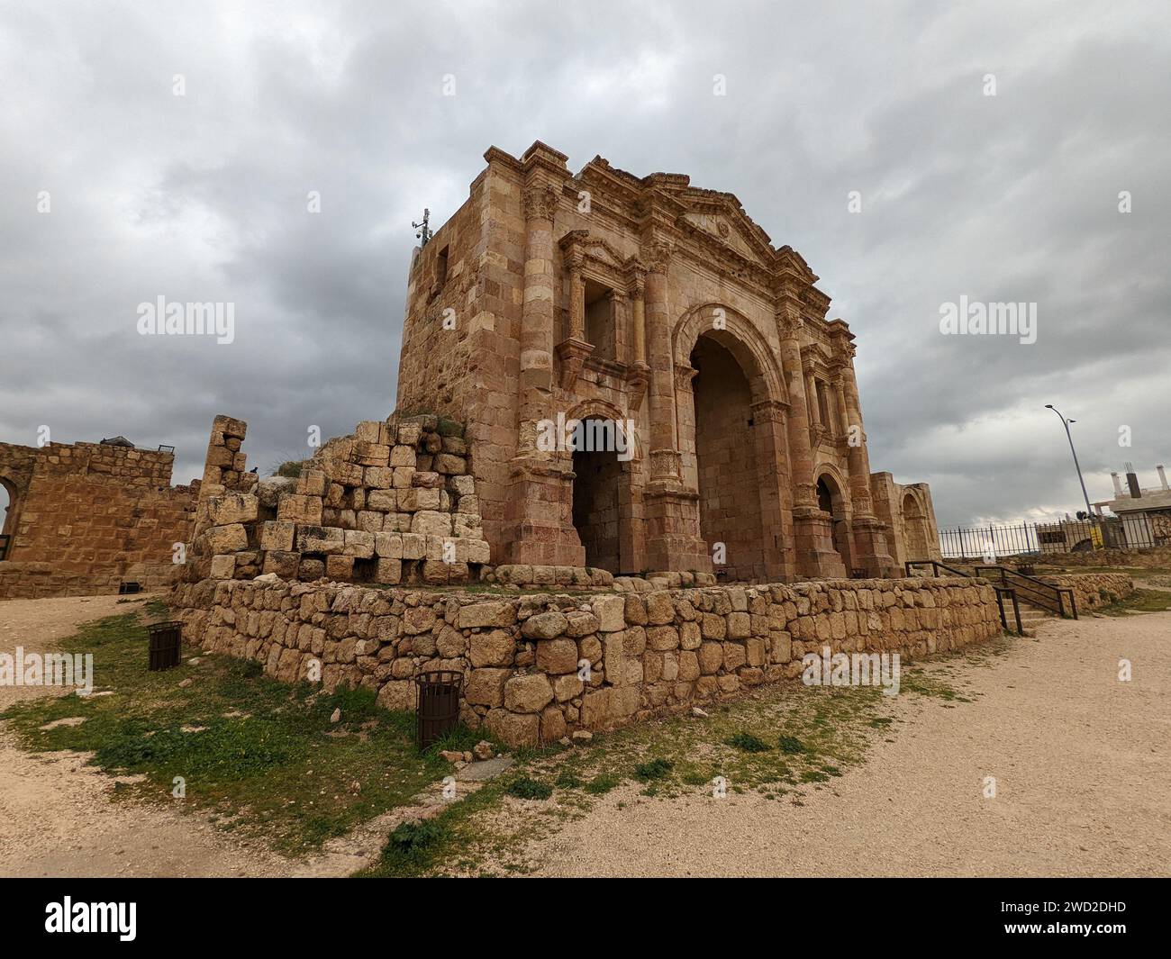 ancient Roman structures in Jerash city,Gerasa, Jordan, hippodrom ...