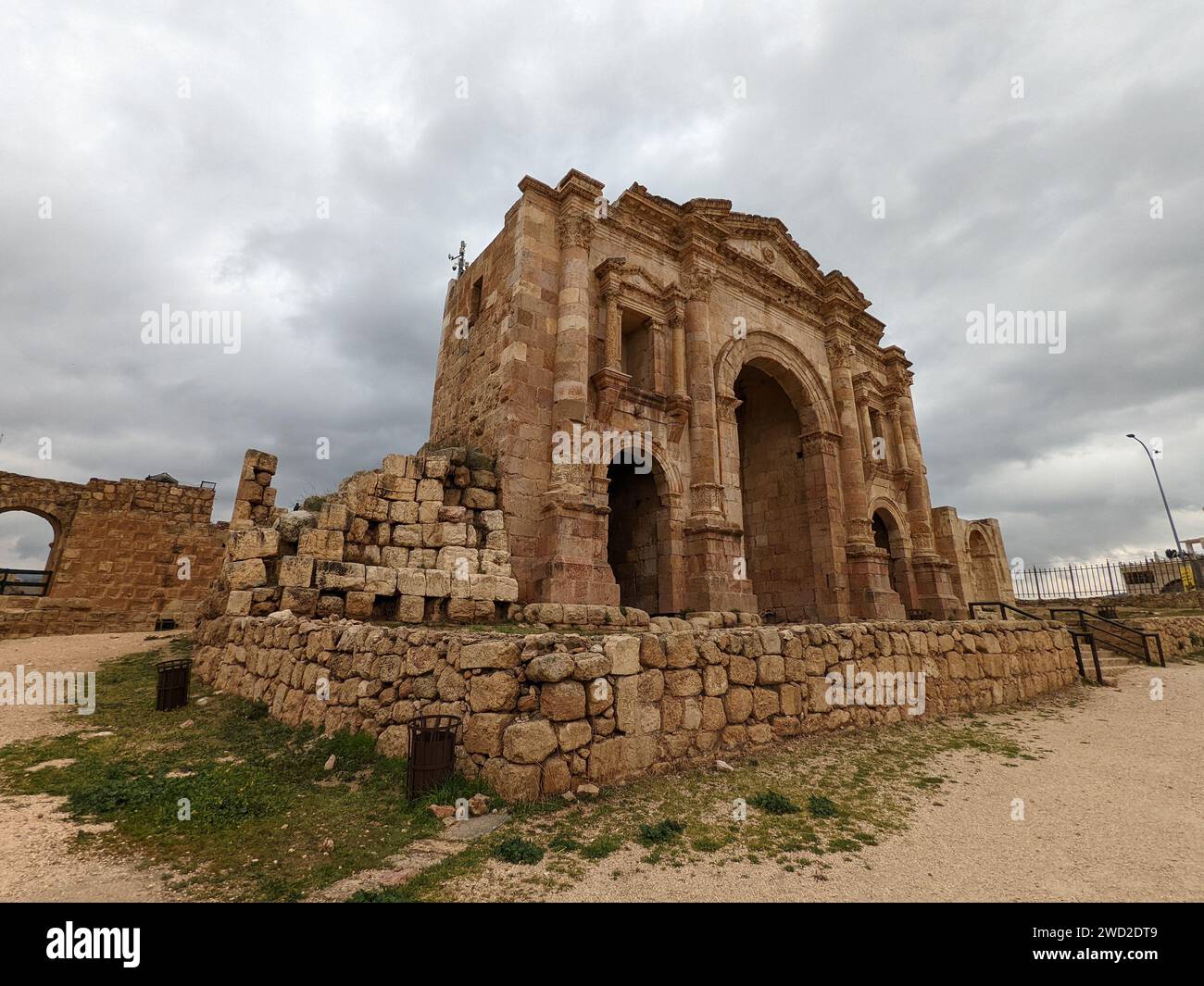 ancient Roman structures in Jerash city,Gerasa, Jordan, hippodrom ...