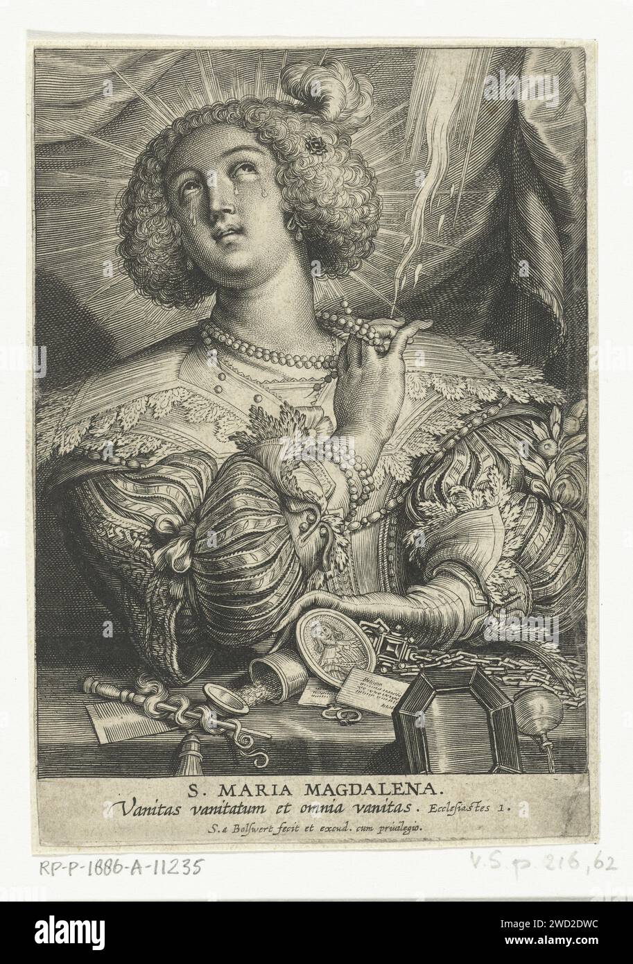 Maria Magdalena gets rid of her wealth, Schelte Adamsz. Bolswert, after ...